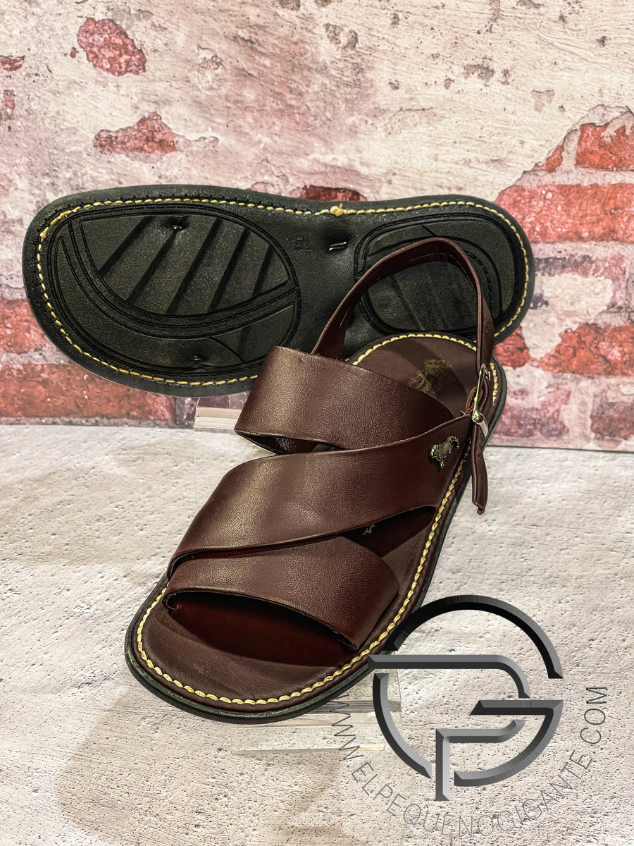 Kappa Café Huarache Para Caballero | Men's Brown Leather Mexican Huara ...